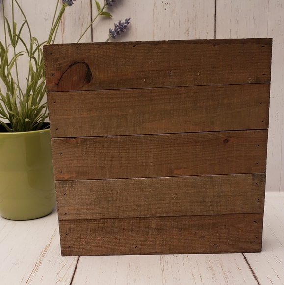 Accents | 1 Square Wood Pallet Plaque | Poshmark